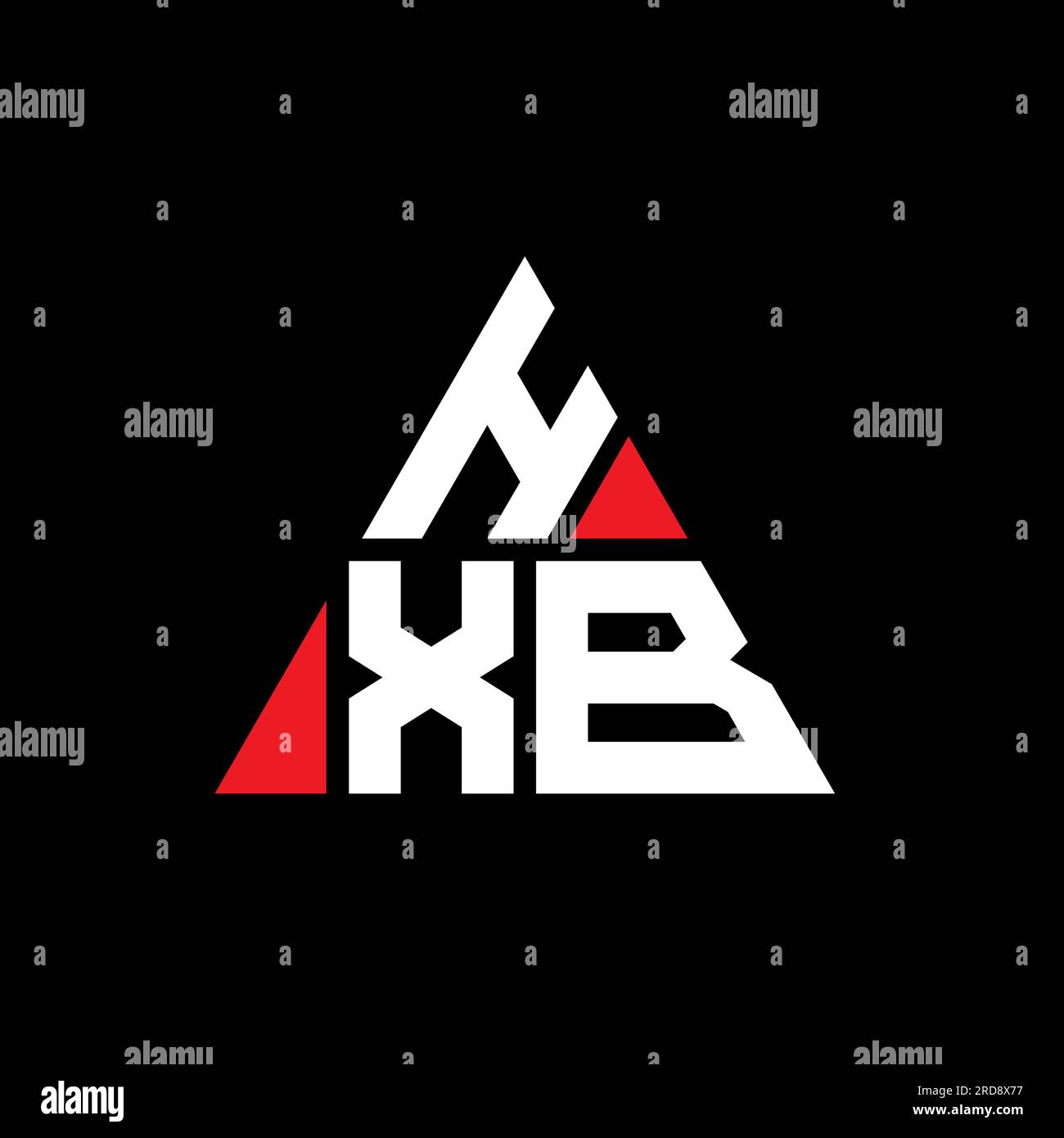 HXB triangle letter logo design with triangle shape. HXB triangle logo ...