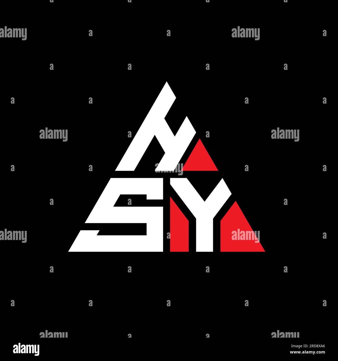 HSY triangle letter logo design with triangle shape. HSY triangle logo ...