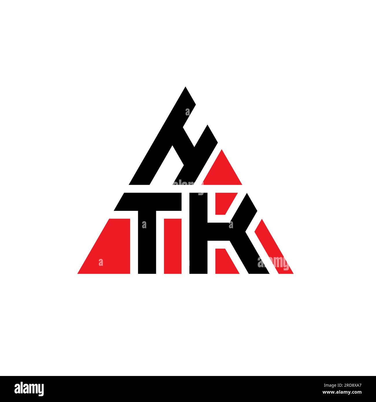 HTK triangle letter logo design with triangle shape. HTK triangle logo ...