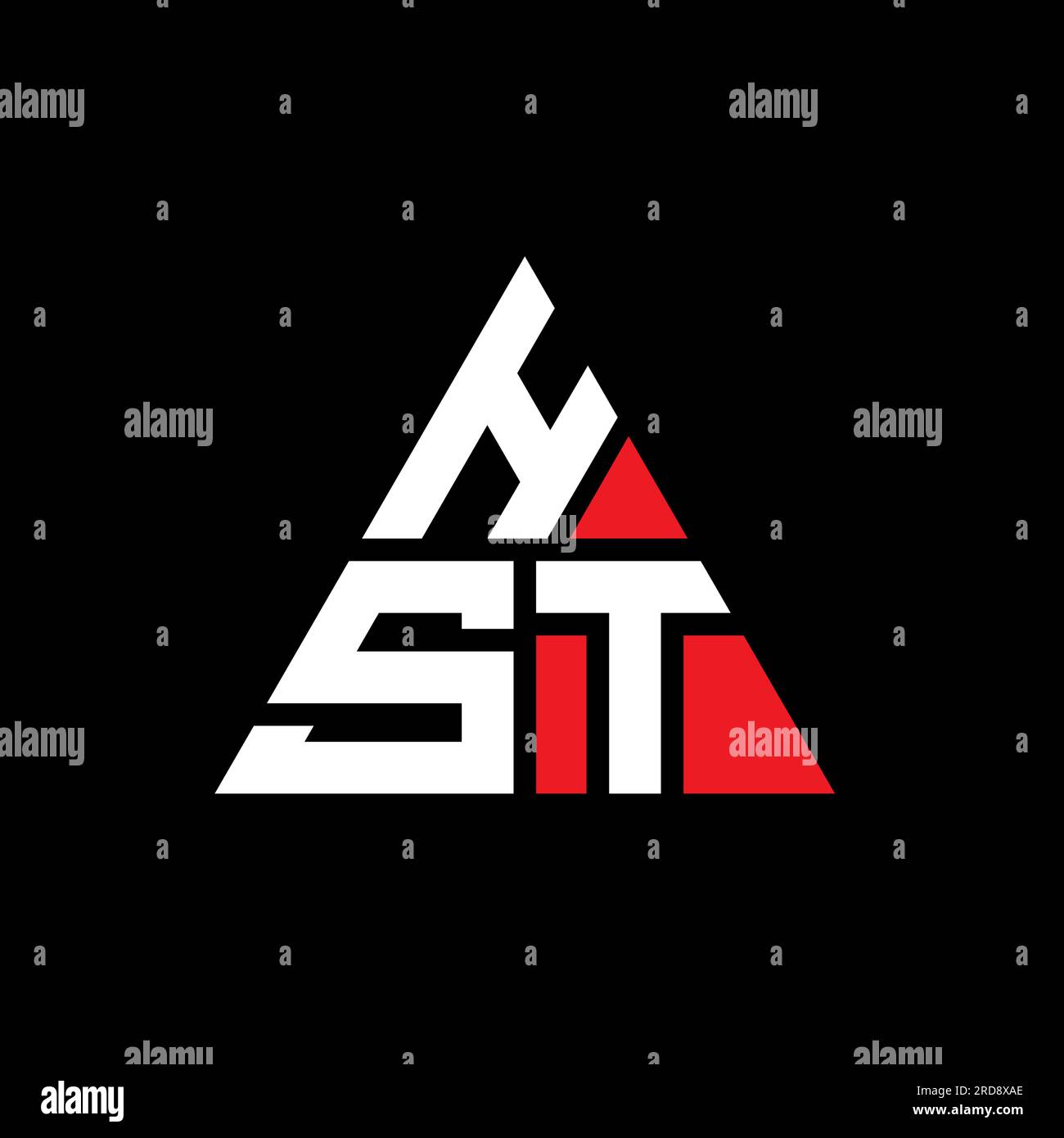 HST triangle letter logo design with triangle shape. HST triangle logo ...