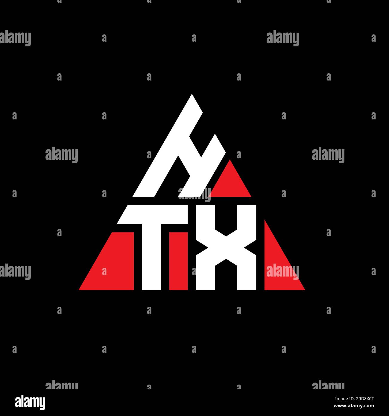 HTX triangle letter logo design with triangle shape. HTX triangle logo ...