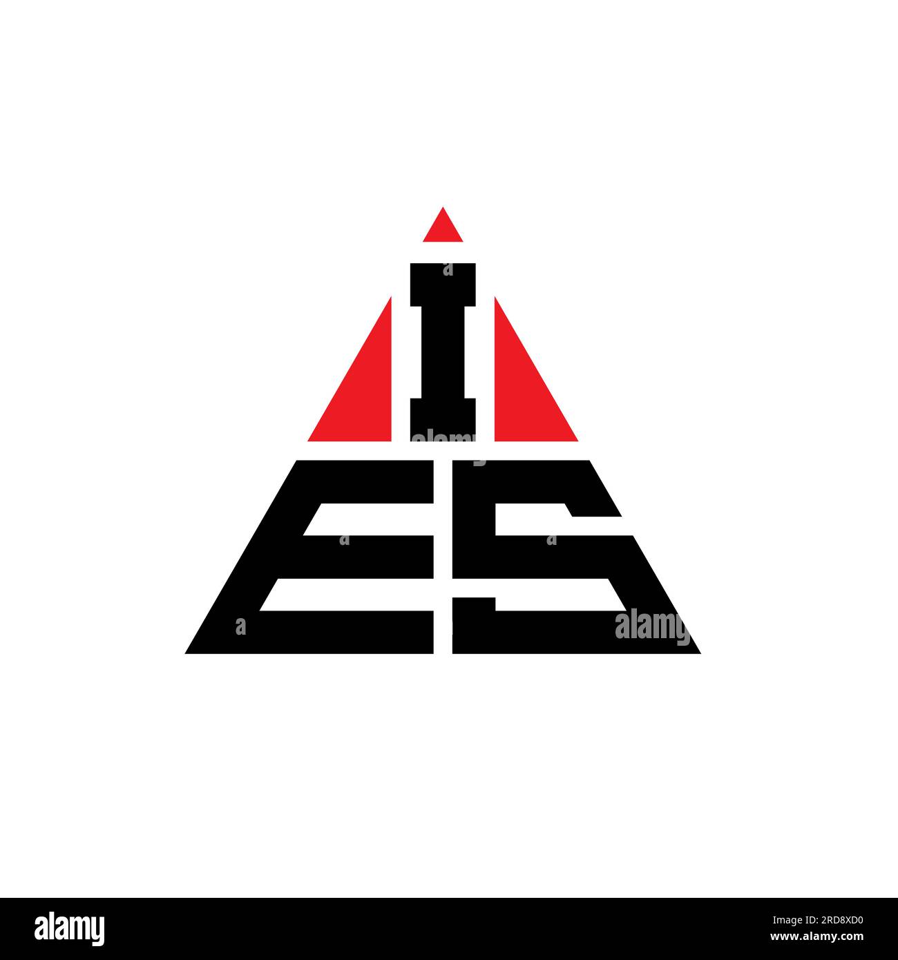 IES triangle letter logo design with triangle shape. IES triangle logo ...