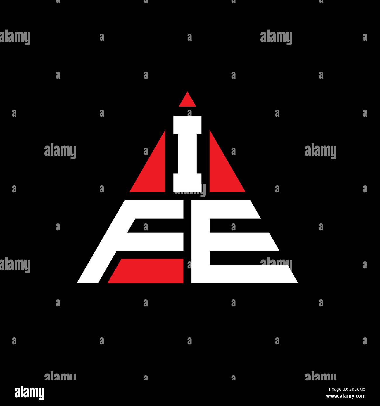 IFE triangle letter logo design with triangle shape. IFE triangle logo ...