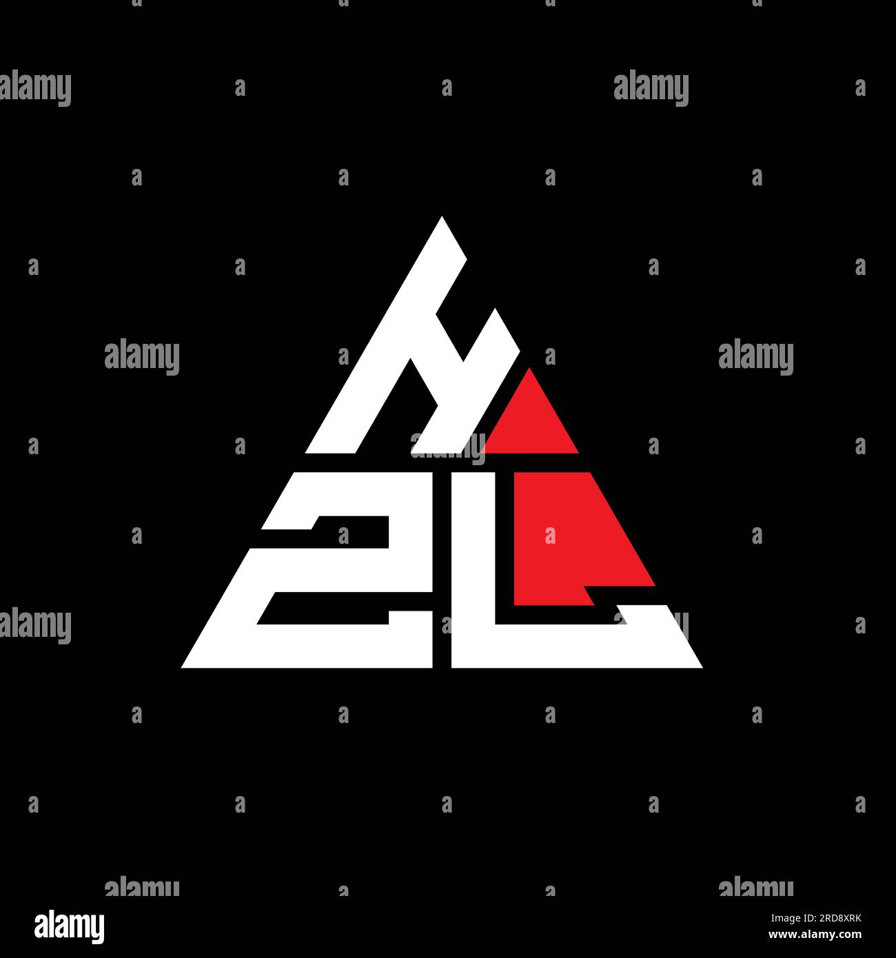 HZL triangle letter logo design with triangle shape. HZL triangle logo ...
