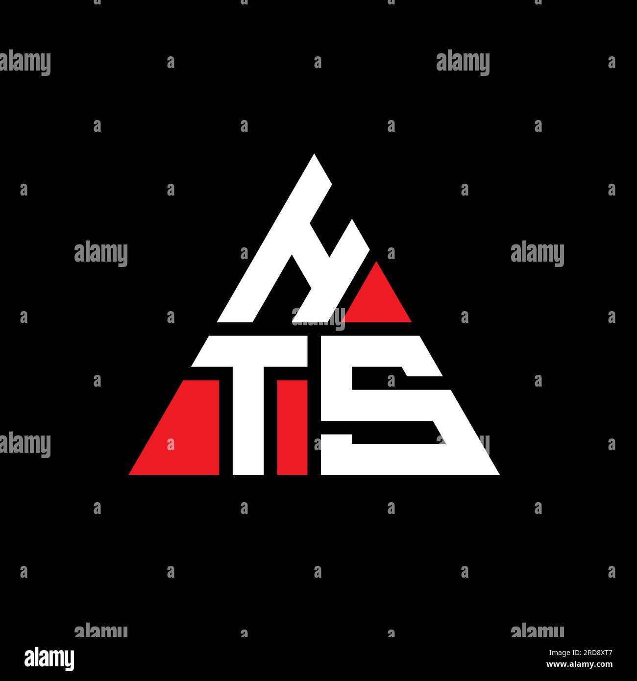 HTS triangle letter logo design with triangle shape. HTS triangle logo ...