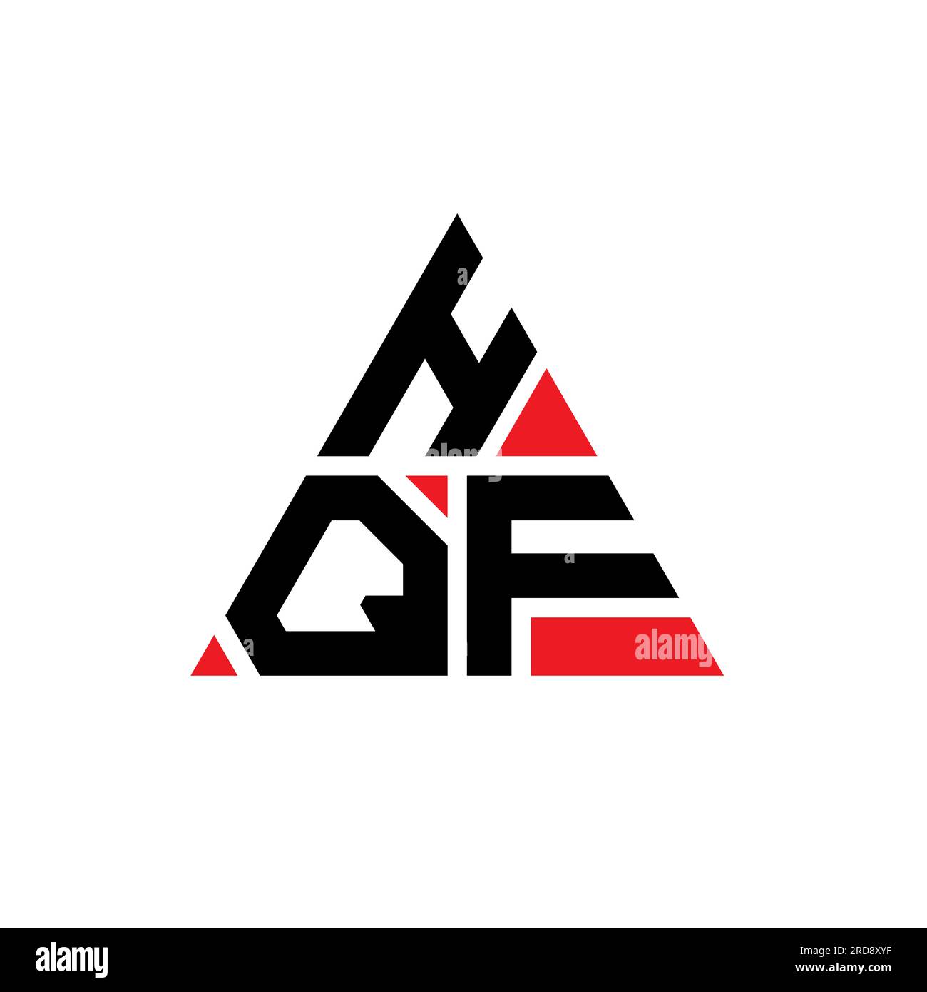 HQF triangle letter logo design with triangle shape. HQF triangle logo ...