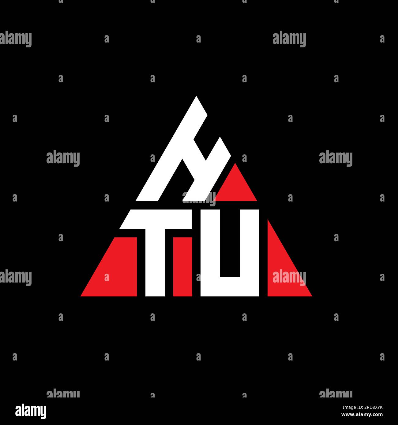 HTU triangle letter logo design with triangle shape. HTU triangle logo design monogram. HTU ...