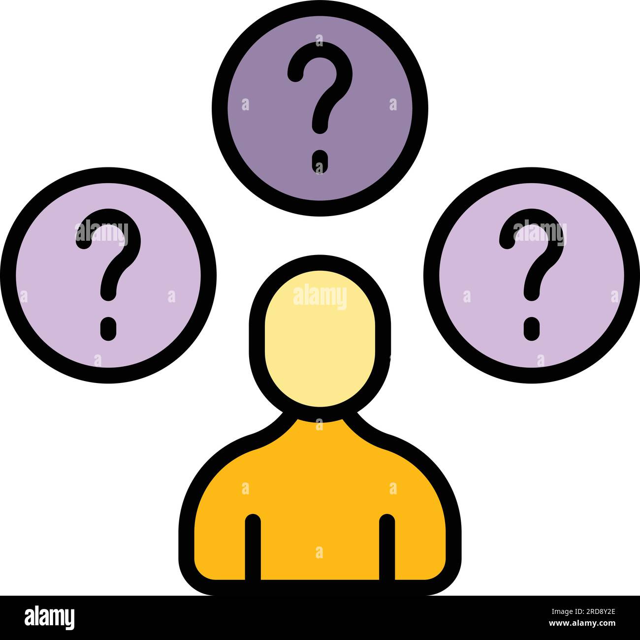 Ambiguity icon outline vector. Vuca uncertainty. World data color flat ...