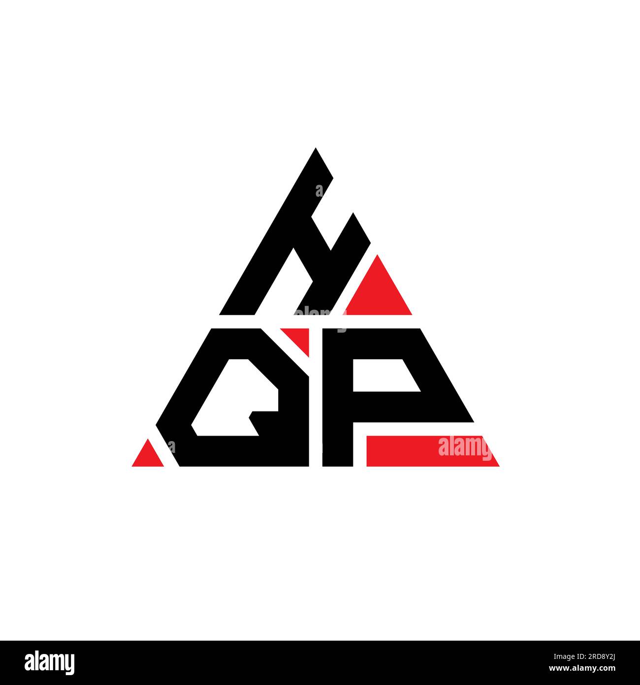 HQP triangle letter logo design with triangle shape. HQP triangle logo ...