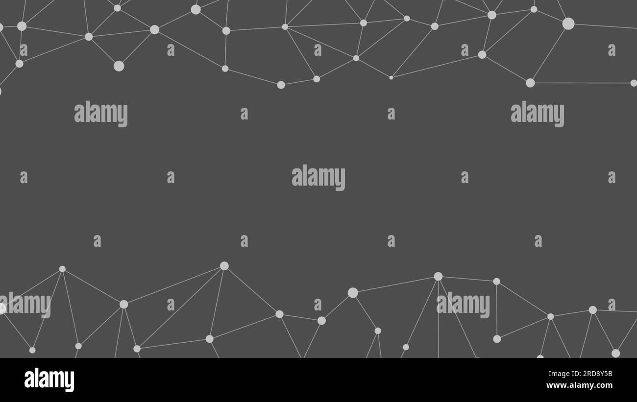 Plexus mesh geometric background. Mesh on top and bottom. Dots connected by lines. Technology ...