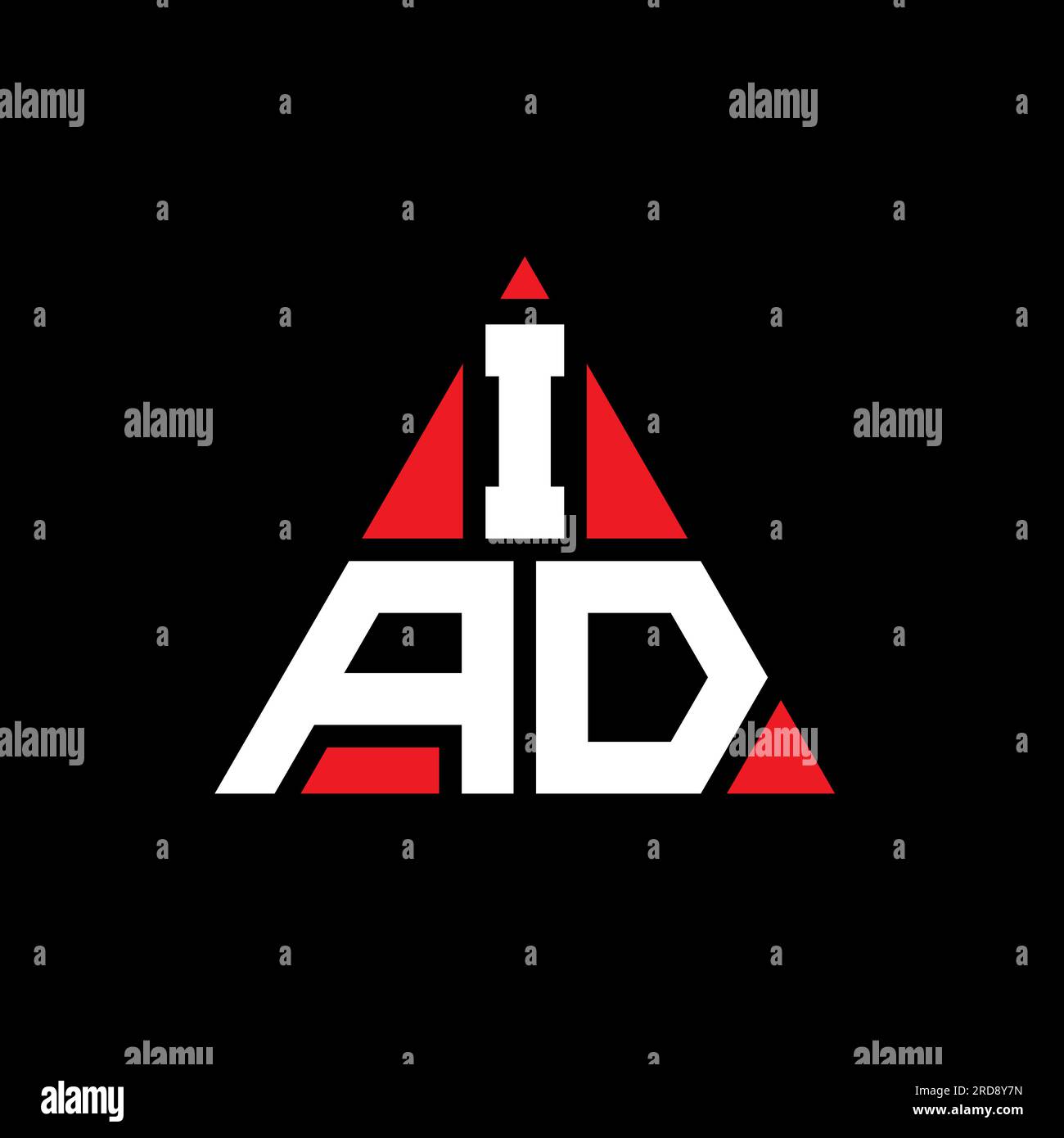 IAD triangle letter logo design with triangle shape. IAD triangle logo ...