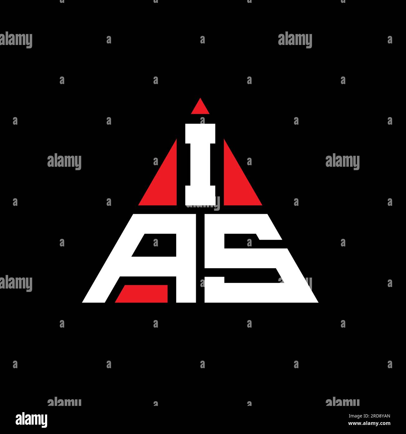 IAS triangle letter logo design with triangle shape. IAS triangle logo design monogram. IAS ...