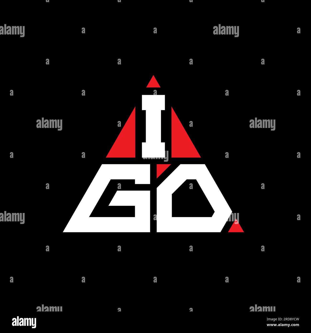 IGO triangle letter logo design with triangle shape. IGO triangle logo ...