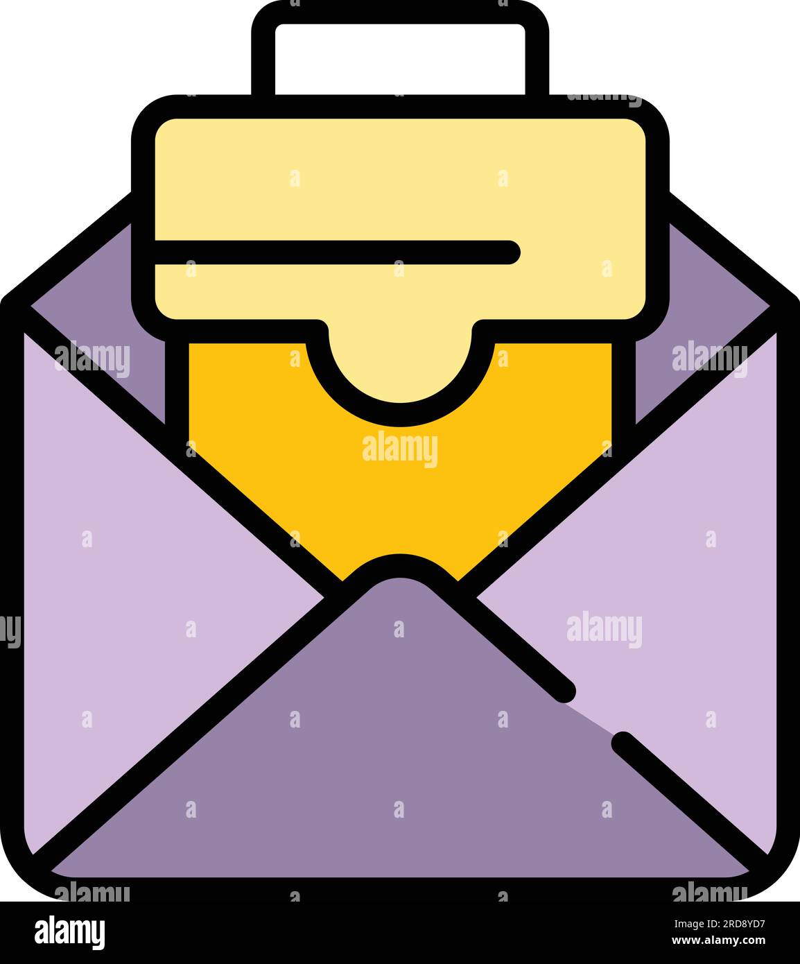 Cv email icon outline vector. Job phone. Fax resume color flat Stock ...