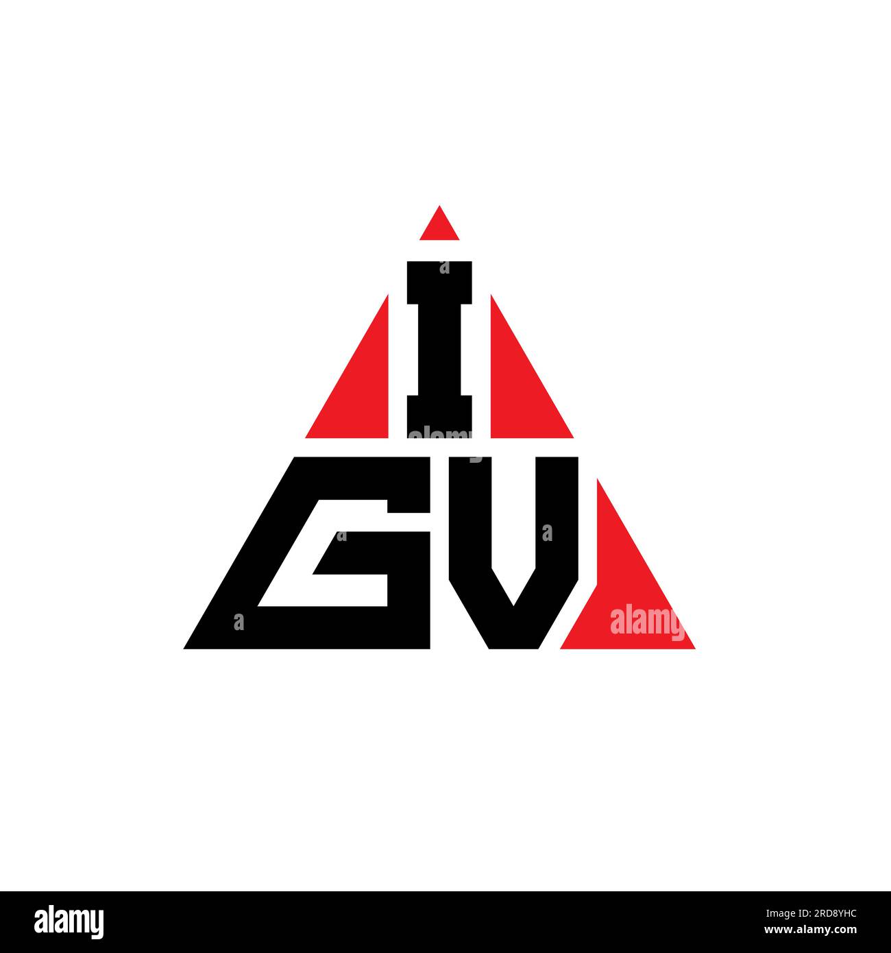 IGV triangle letter logo design with triangle shape. IGV triangle logo ...