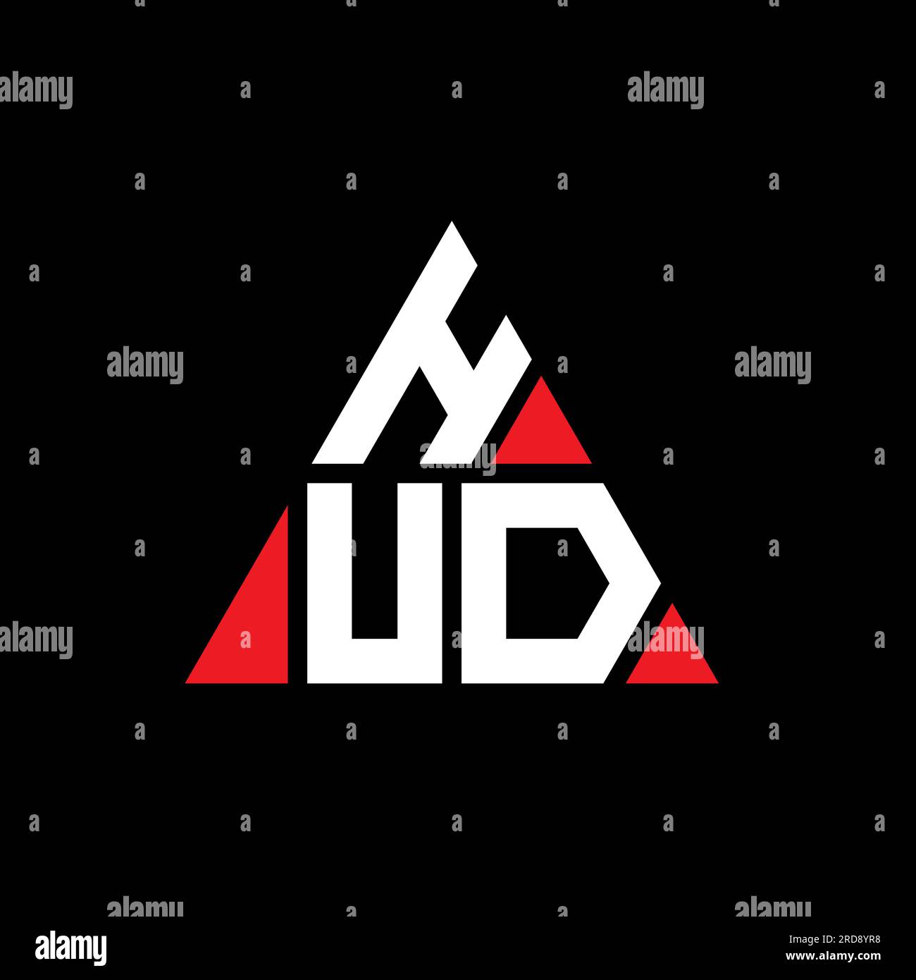 HUD triangle letter logo design with triangle shape. HUD triangle logo ...