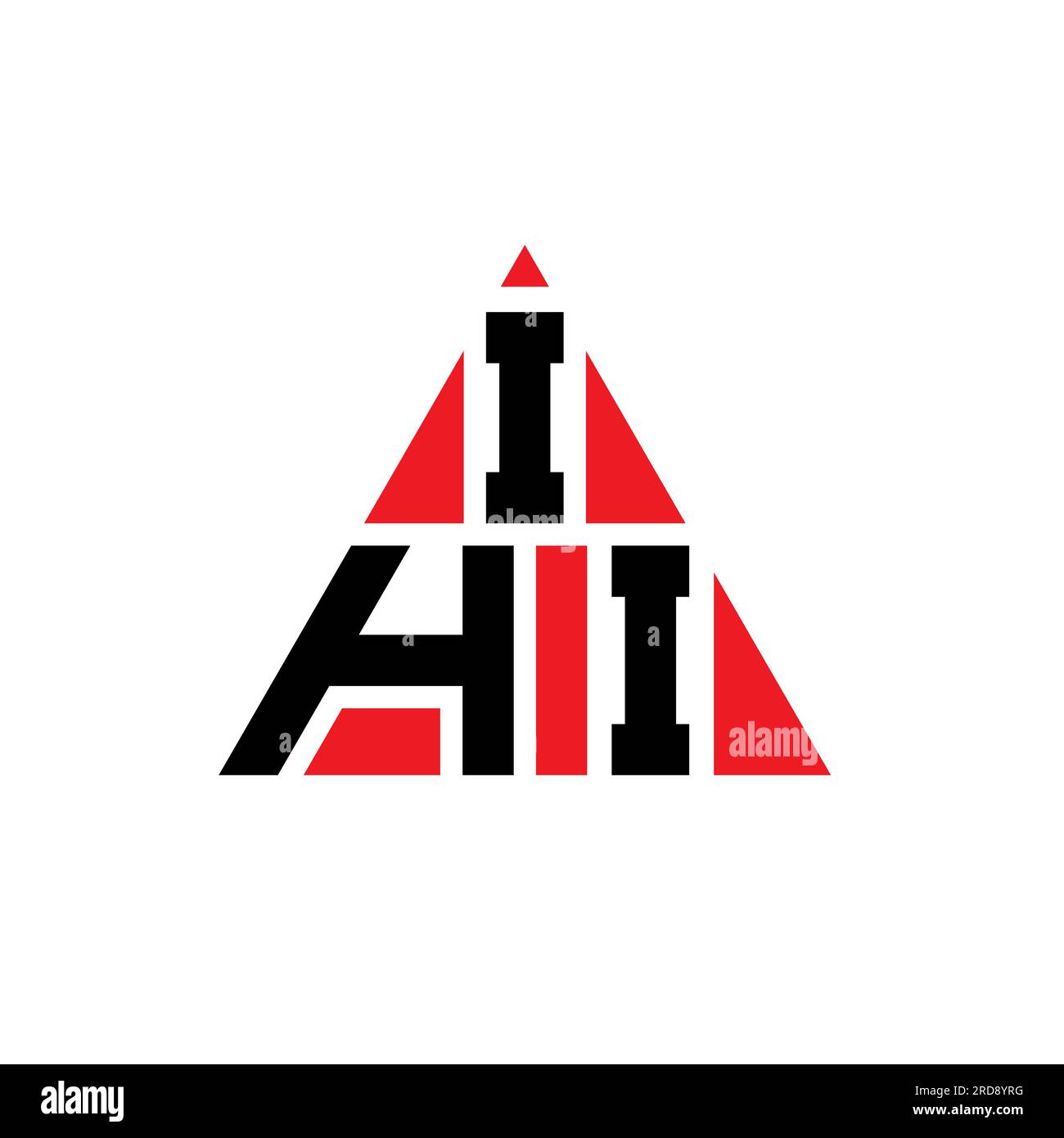 IHI triangle letter logo design with triangle shape. IHI triangle logo ...