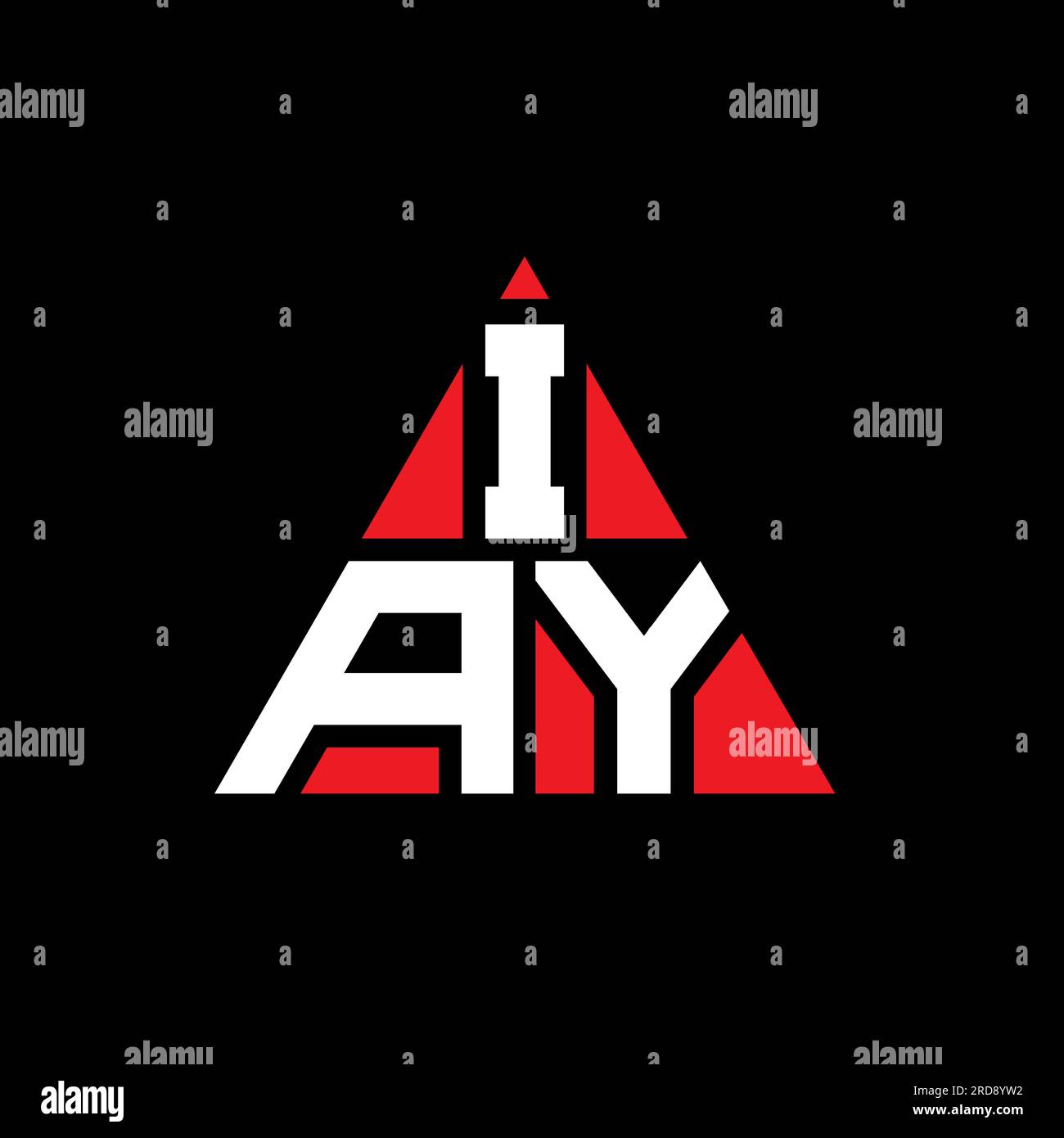 IAY triangle letter logo design with triangle shape. IAY triangle logo ...