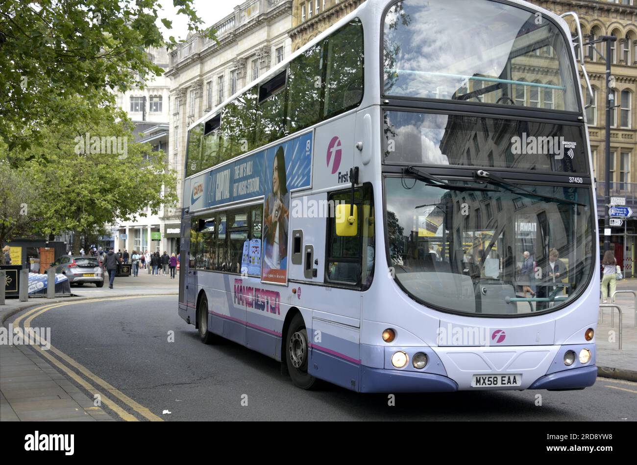 First Bus in central Manchester, UK Stock Photo - Alamy