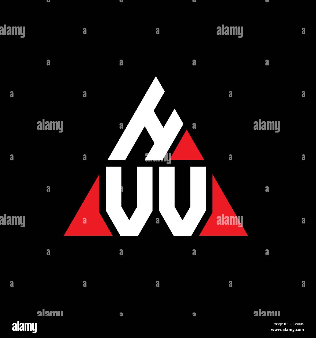 HVV triangle letter logo design with triangle shape. HVV triangle logo ...
