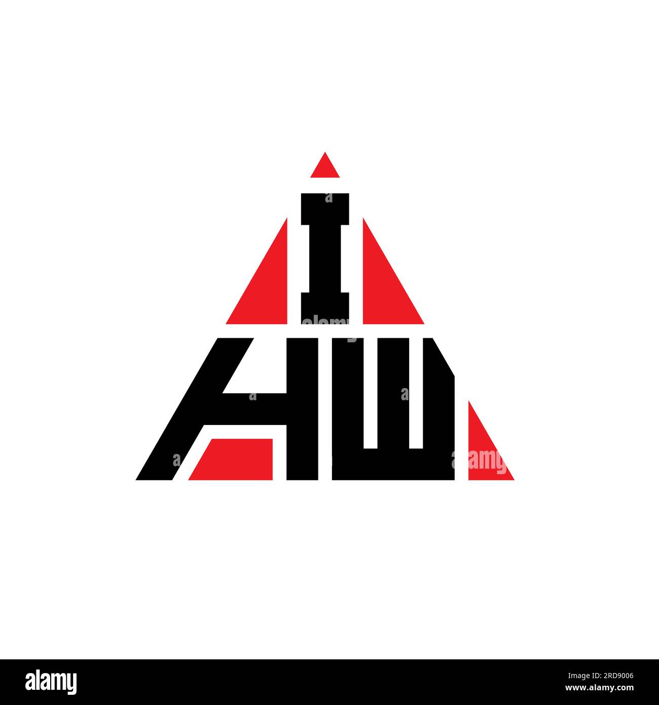 Ihw Triangle Letter Logo Design With Triangle Shape Ihw Triangle Logo