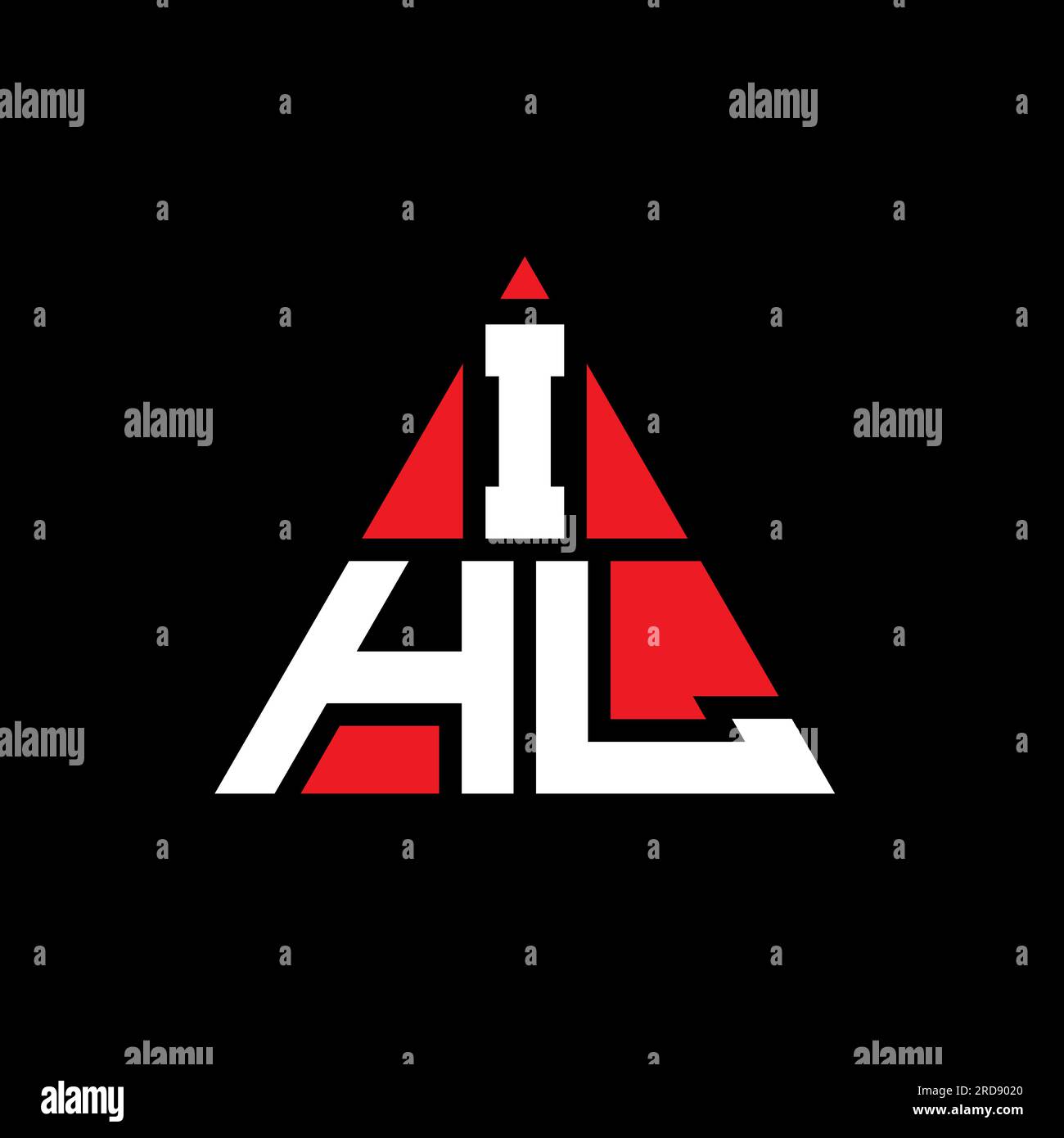 IHL triangle letter logo design with triangle shape. IHL triangle logo ...