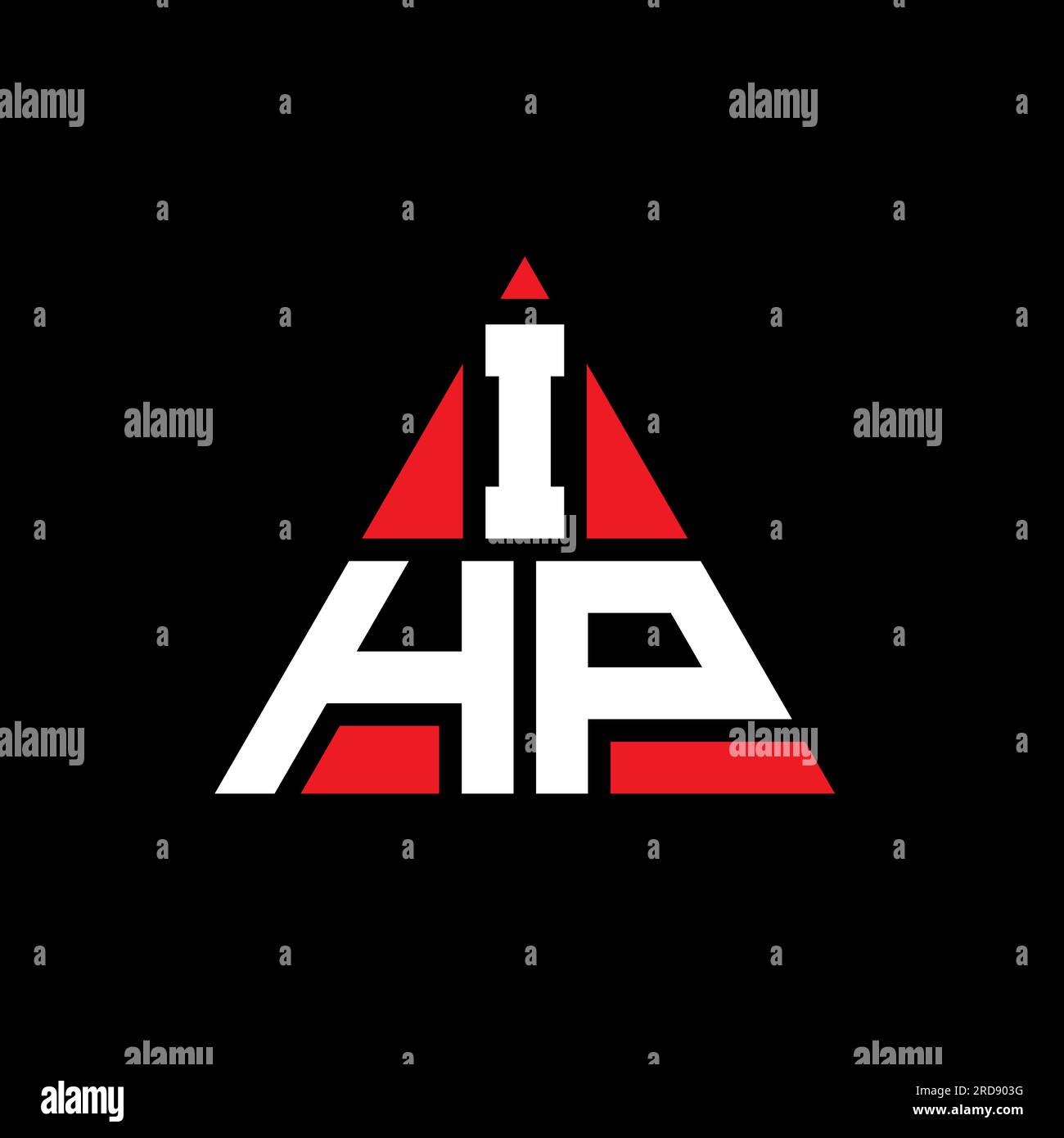 IHP triangle letter logo design with triangle shape. IHP triangle logo design monogram. IHP ...