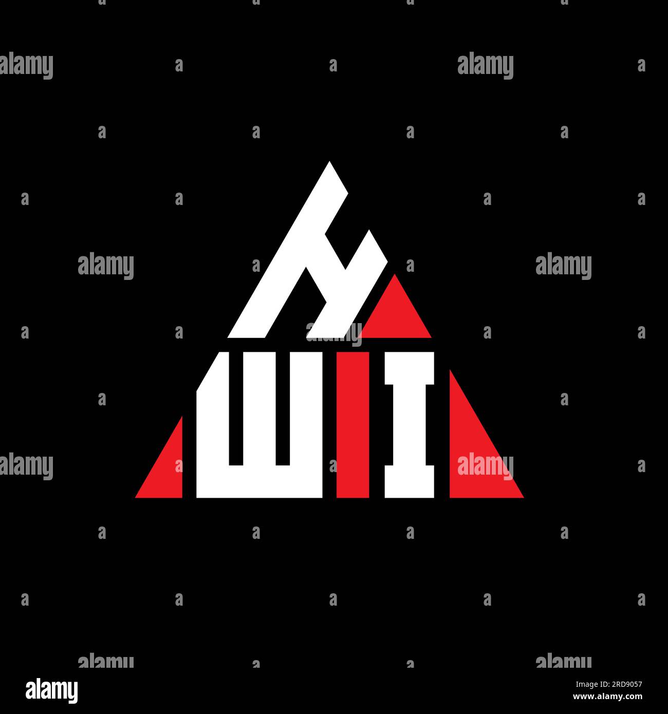 HWI triangle letter logo design with triangle shape. HWI triangle logo ...