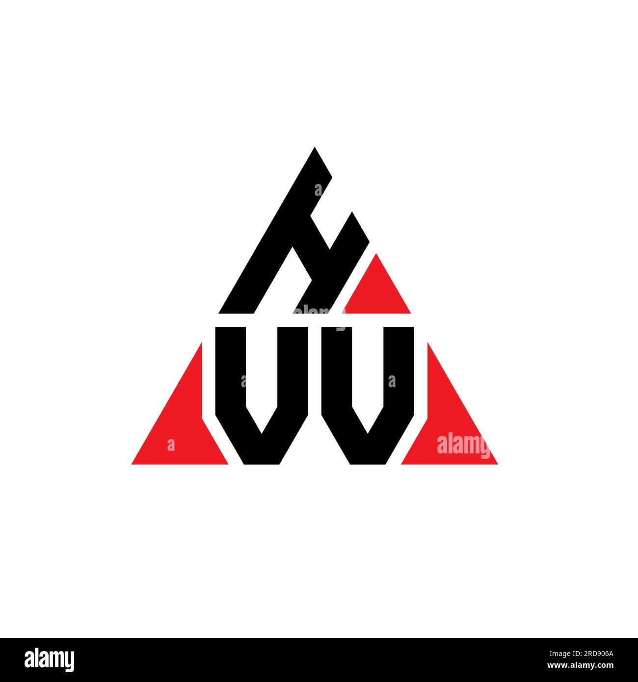 HVV triangle letter logo design with triangle shape. HVV triangle logo ...