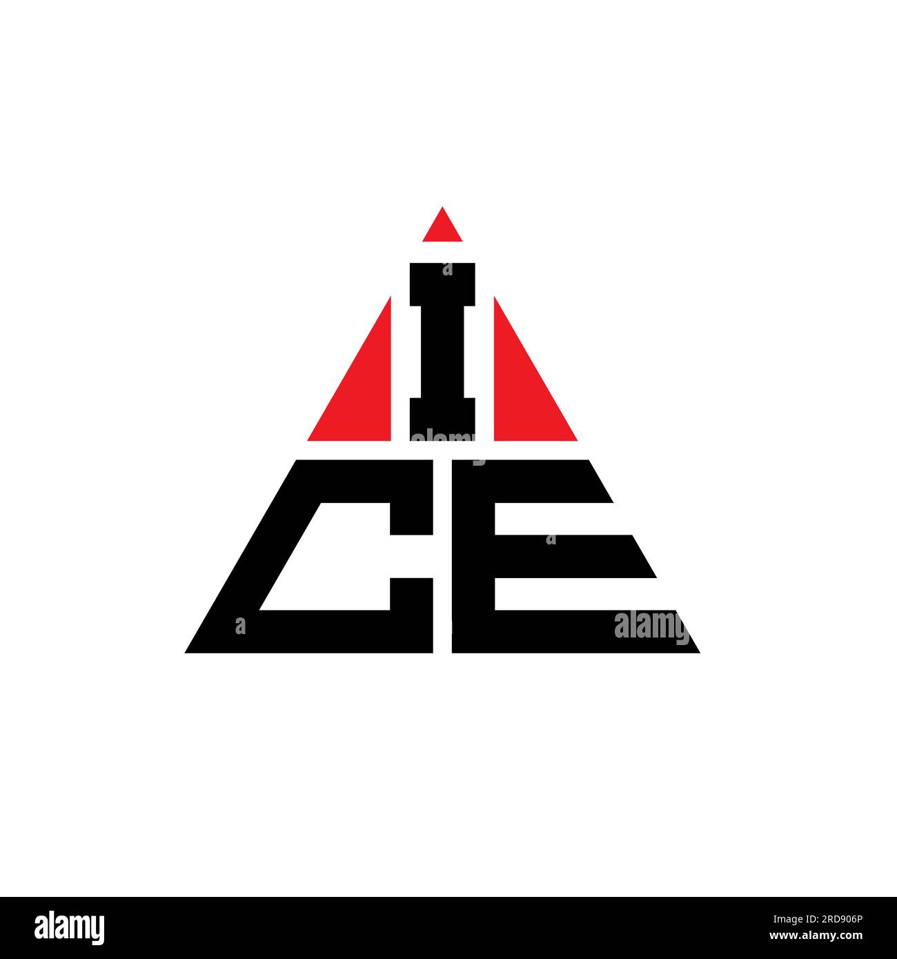 ICE triangle letter logo design with triangle shape. ICE triangle logo ...