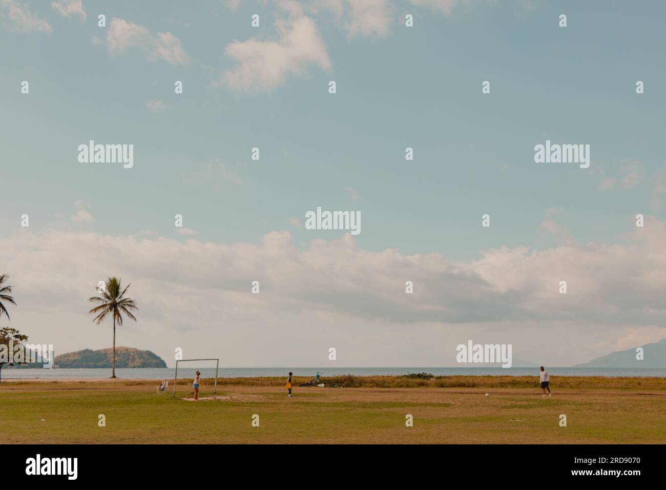 soccer field at the coast Stock Photo - Alamy