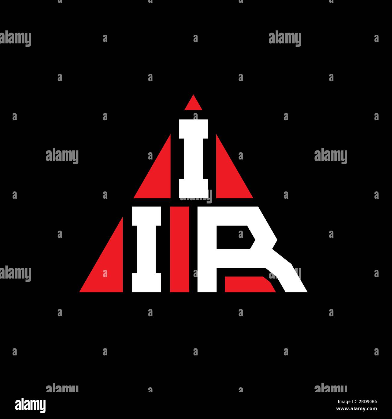 IIR triangle letter logo design with triangle shape. IIR triangle logo ...