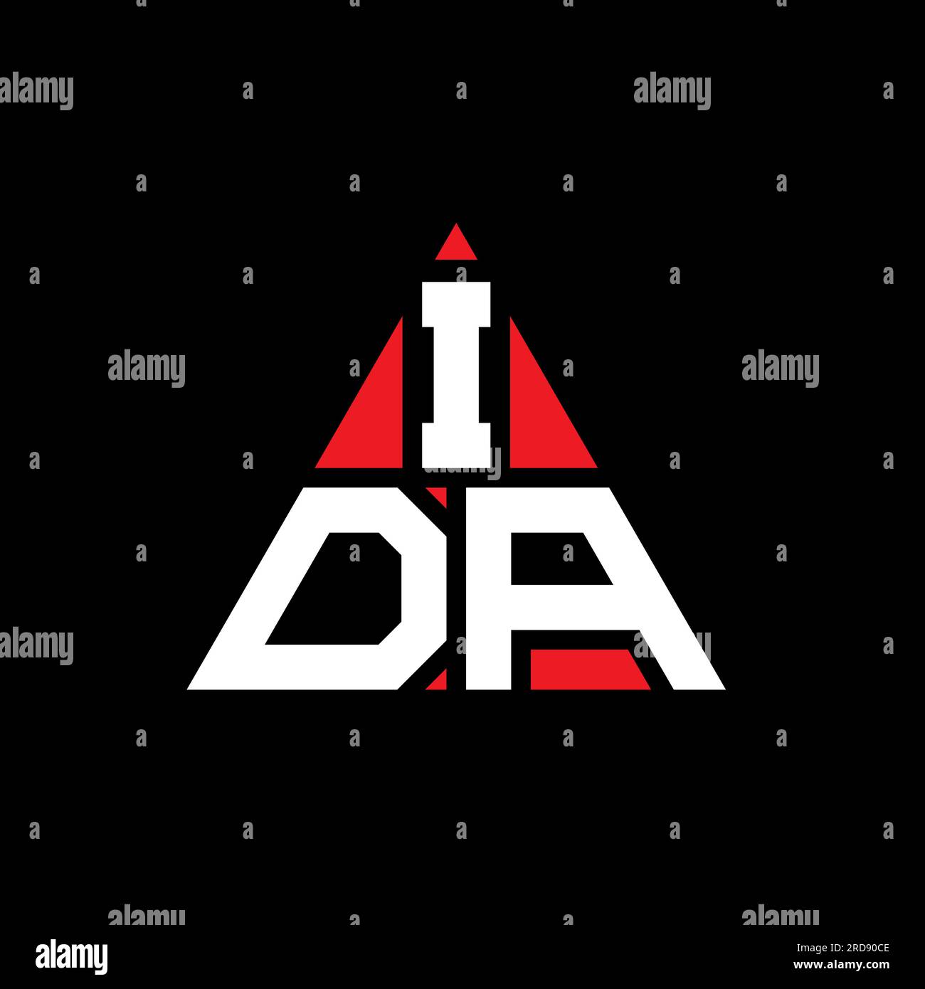 IDA triangle letter logo design with triangle shape. IDA triangle logo ...