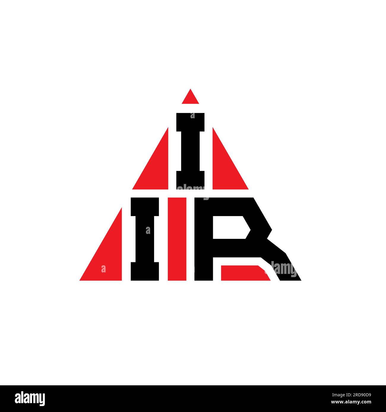 IIR triangle letter logo design with triangle shape. IIR triangle logo ...