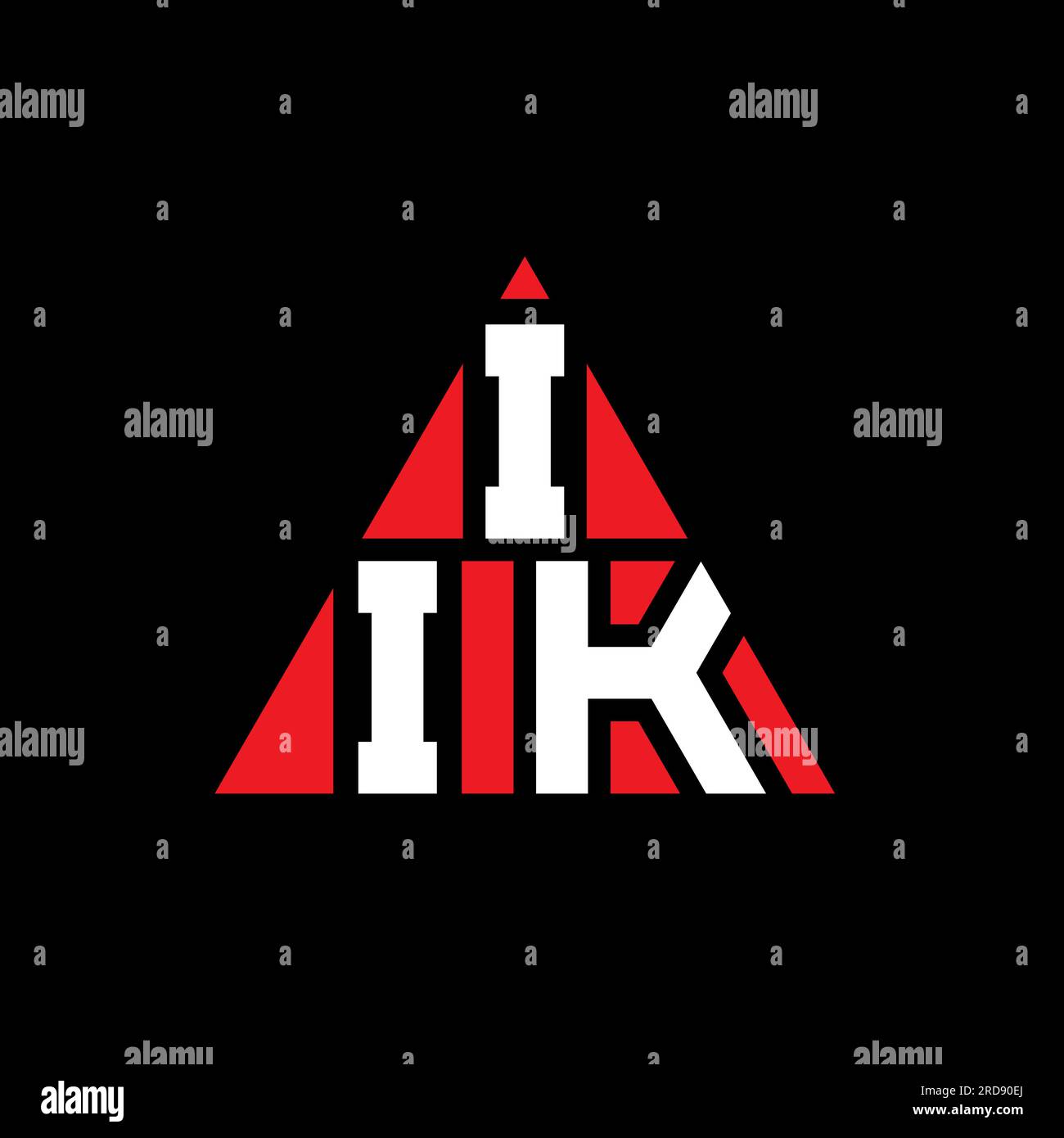 IIK triangle letter logo design with triangle shape. IIK triangle logo ...