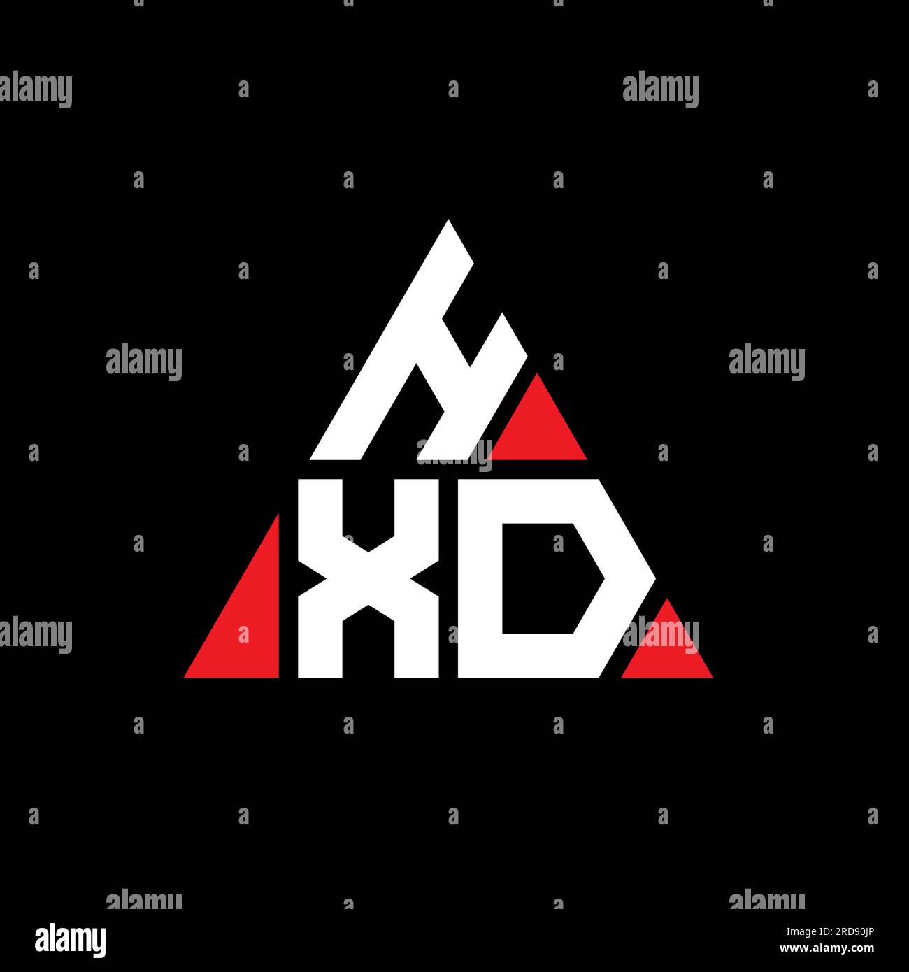 HXD triangle letter logo design with triangle shape. HXD triangle logo design monogram. HXD ...