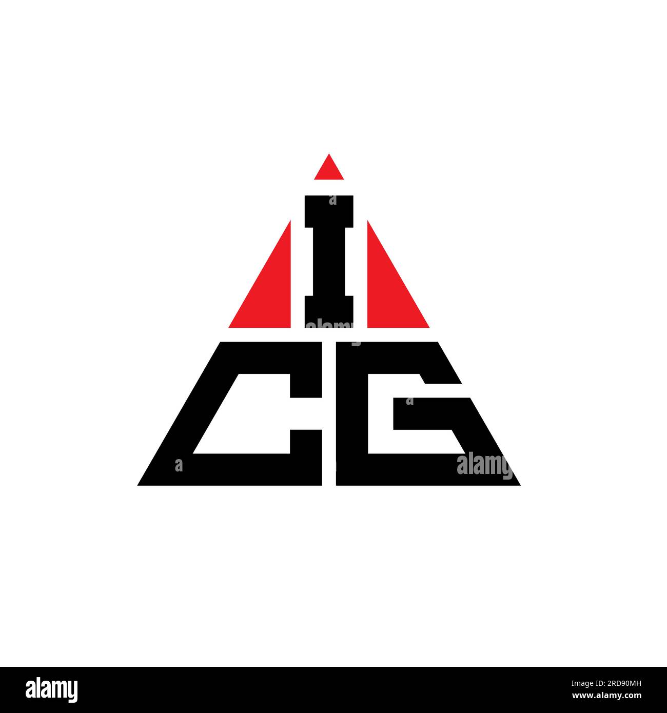 ICG triangle letter logo design with triangle shape. ICG triangle logo ...