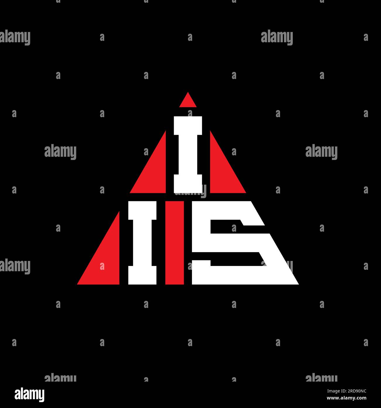 IIS triangle letter logo design with triangle shape. IIS triangle logo ...