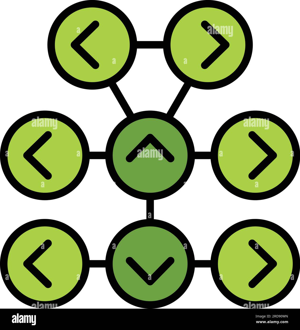 Strategy scheme icon outline vector. Vuca data. Variety complexity ...