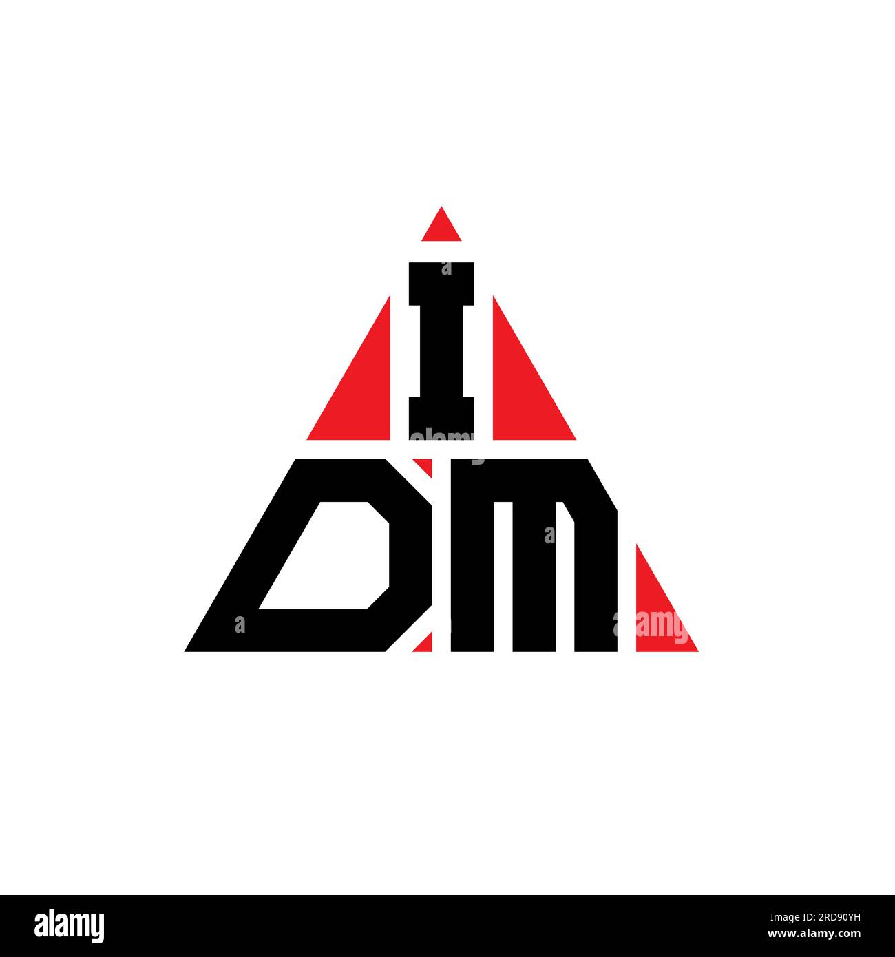 IDM triangle letter logo design with triangle shape. IDM triangle logo ...