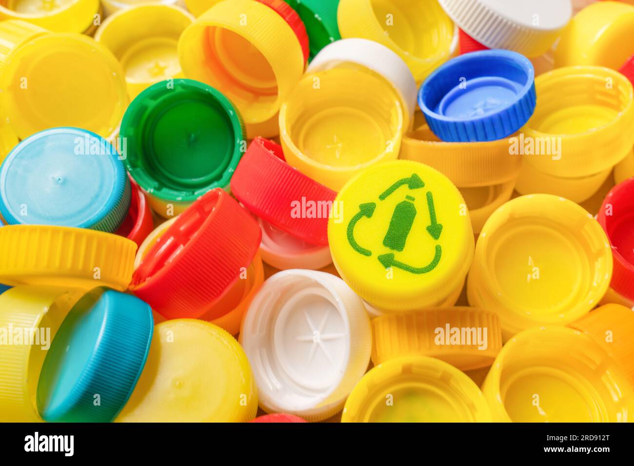 Garbage PET plastic waste sorting icon PET recycling concept. Pile of ...