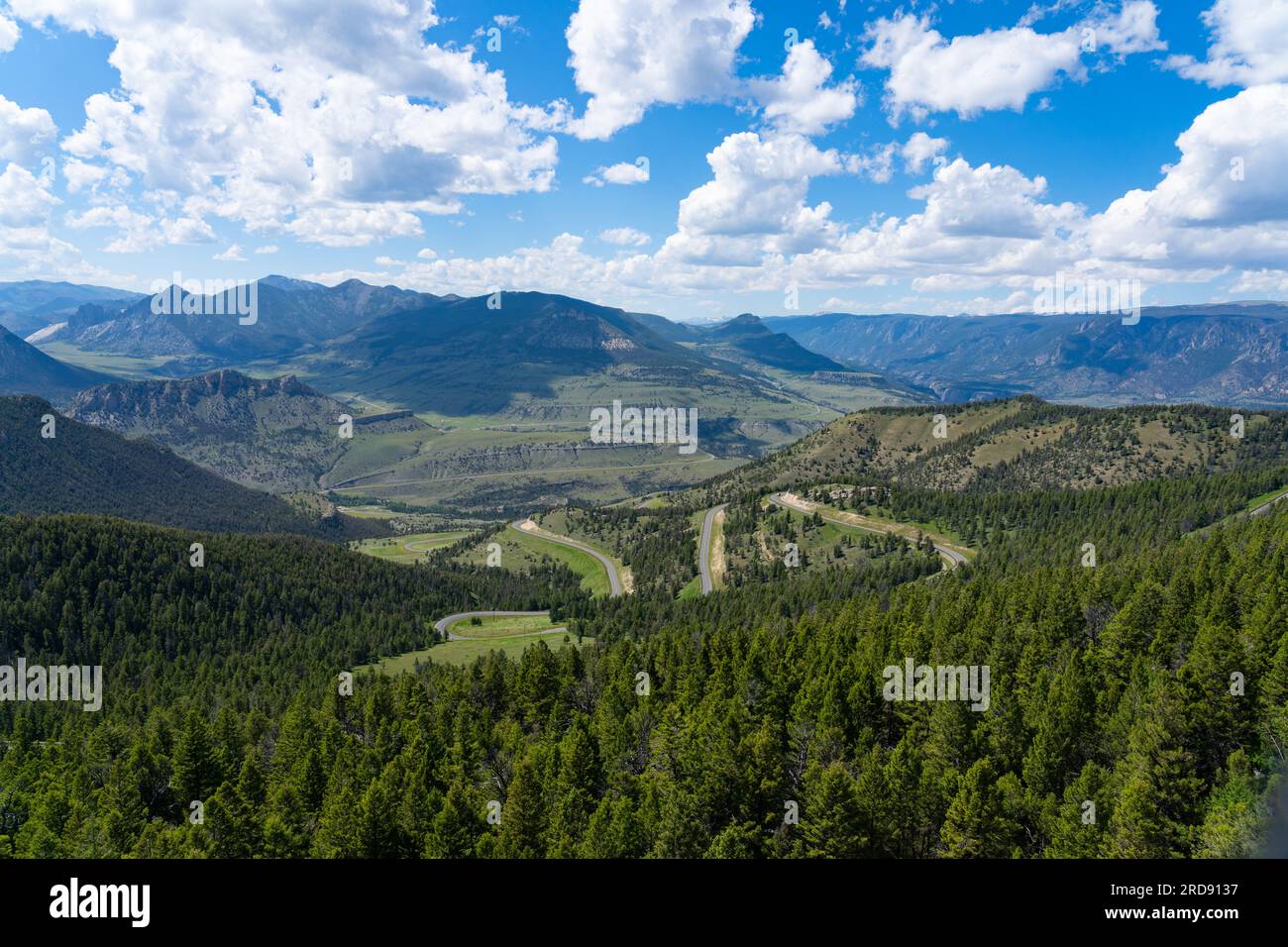 This is a lookout spot on the scenic road to Sunlight Basin in ...