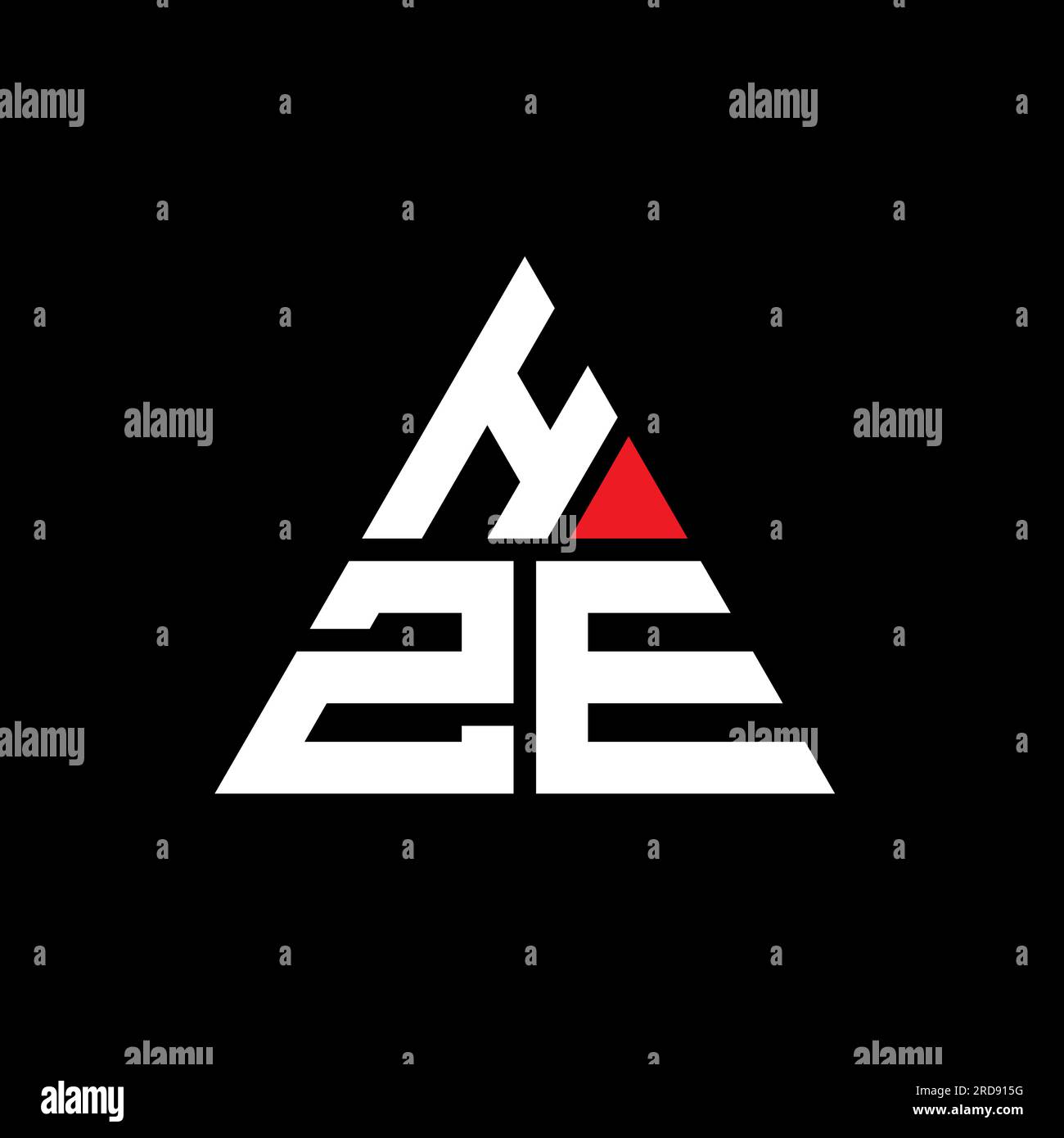 HZE triangle letter logo design with triangle shape. HZE triangle logo ...