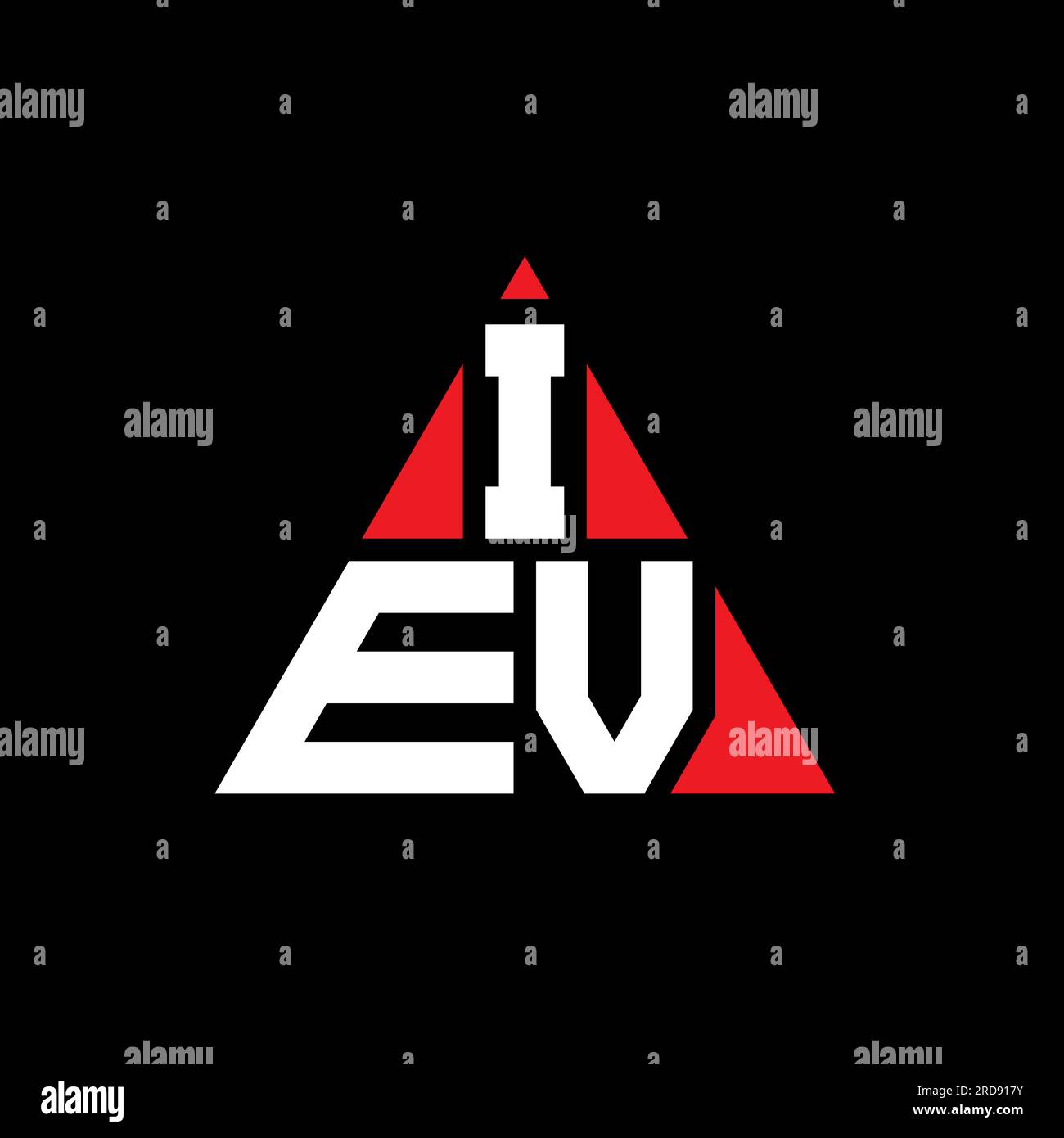 IEV triangle letter logo design with triangle shape. IEV triangle logo ...