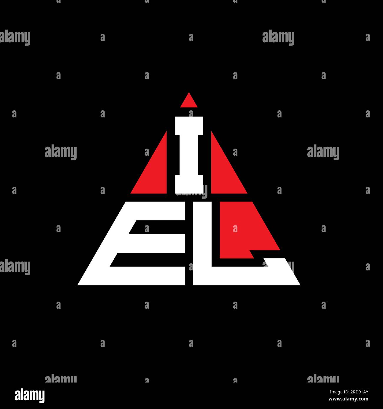 IEL triangle letter logo design with triangle shape. IEL triangle logo ...