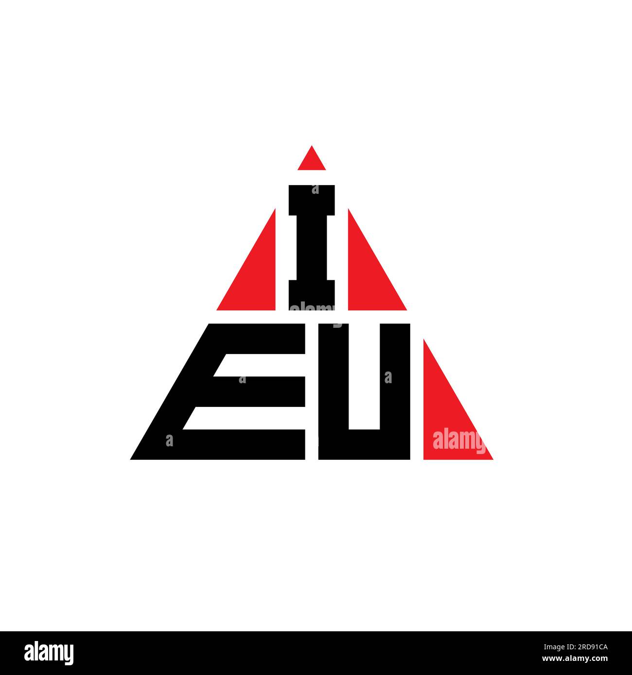 IEU triangle letter logo design with triangle shape. IEU triangle logo ...