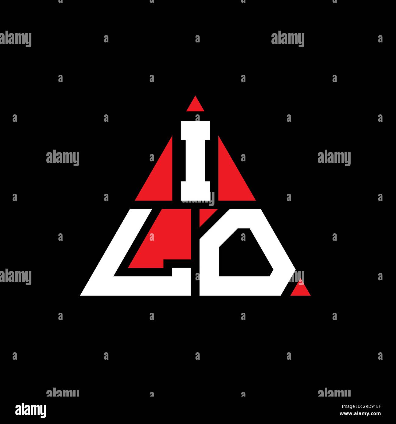 ILO triangle letter logo design with triangle shape. ILO triangle logo ...