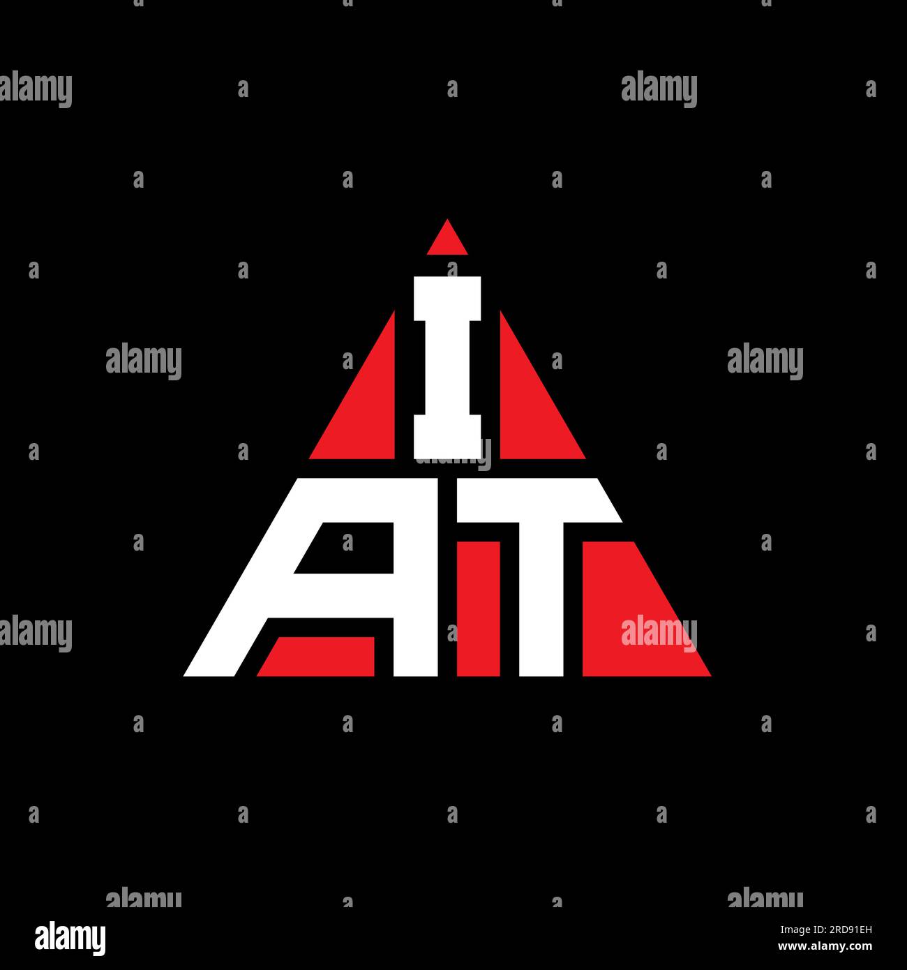 IAT triangle letter logo design with triangle shape. IAT triangle logo ...