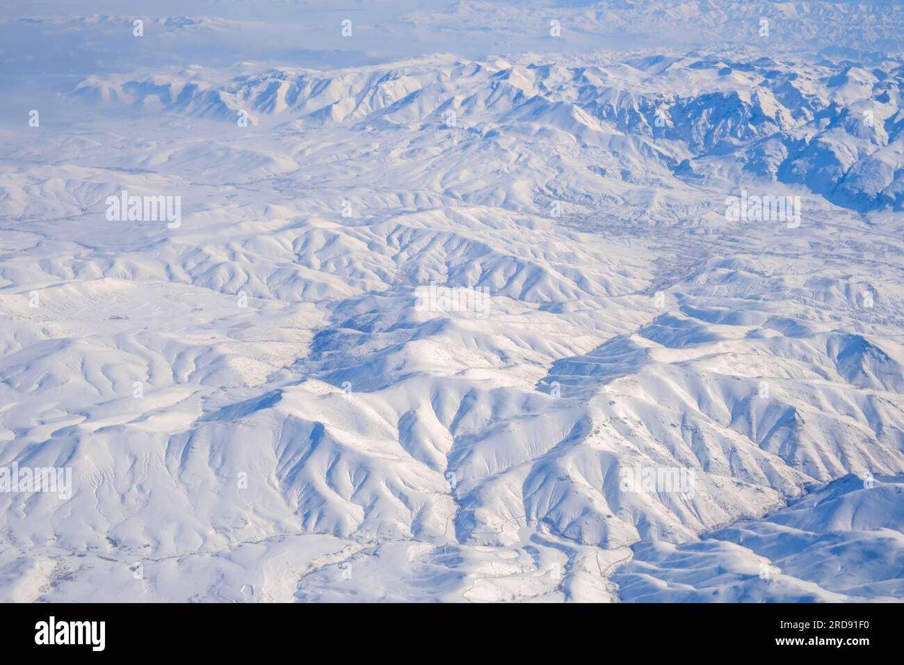 Aerial view of snow-capped Taurus mountains in Turkey Stock Photo - Alamy