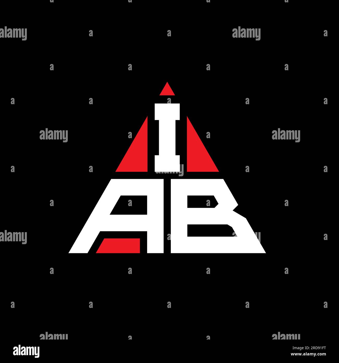 IAB triangle letter logo design with triangle shape. IAB triangle logo ...